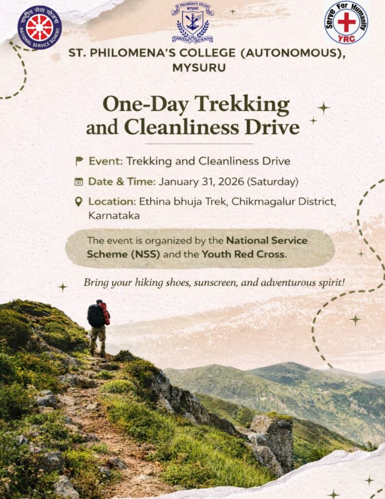 One Day Trekking and cleanliness Drive – St. Philomenas College ...